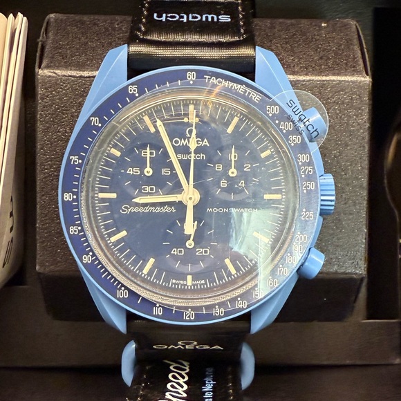 Omega | Accessories | Nwt Swatch X Omega Speedmaster Mission To Neptune ...